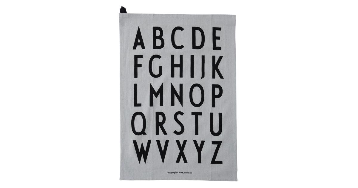 Kuchynská utierka Letters sivá - set 2 ks | Elarte